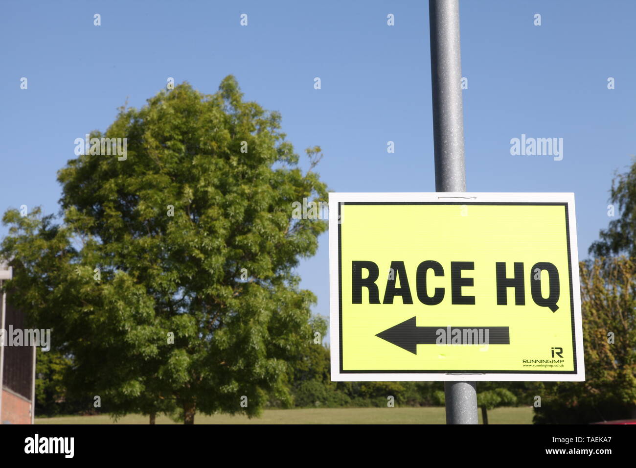 Road signage for race hi-res stock photography and images - Alamy