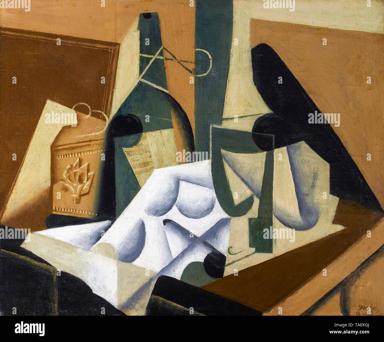 Juan Gris, The White Tablecloth , still life painting, circa 1912 Stock ...
