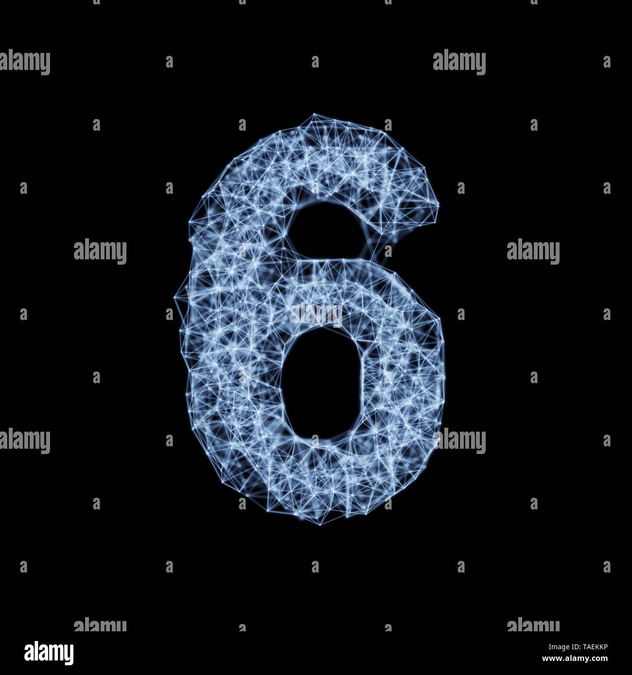 Number six wireframe hi-res stock photography and images - Alamy