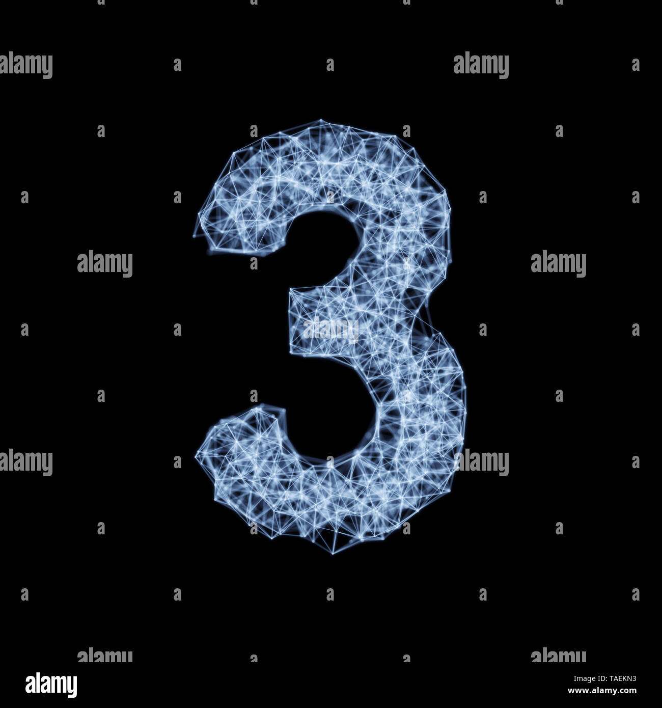 Number three wireframe hi-res stock photography and images - Alamy