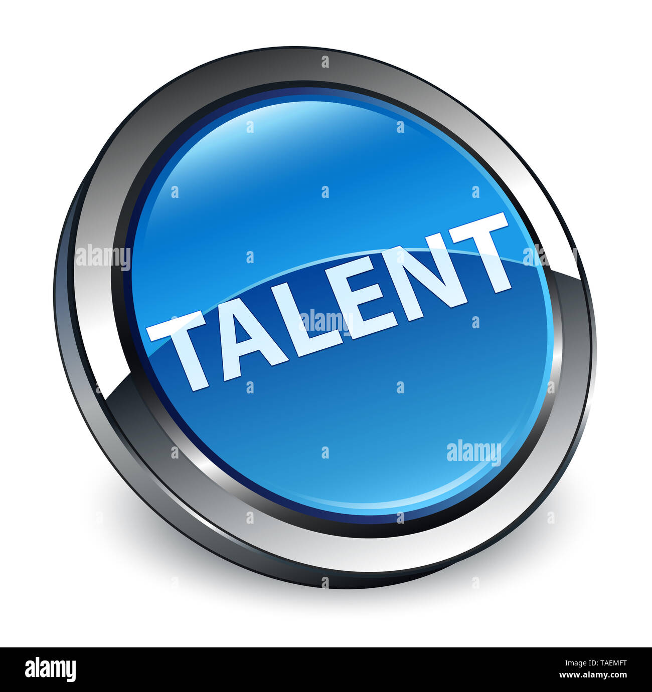 Talent isolated on 3d blue round button abstract illustration Stock ...