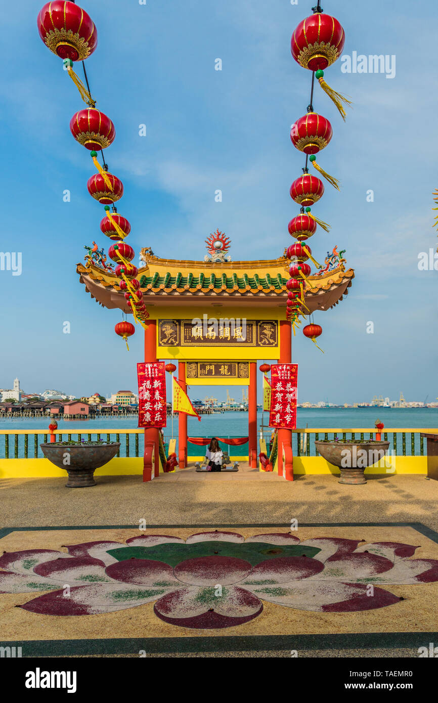 The Bean Boo Thean temple on the river in George Town Malaysia Stock ...