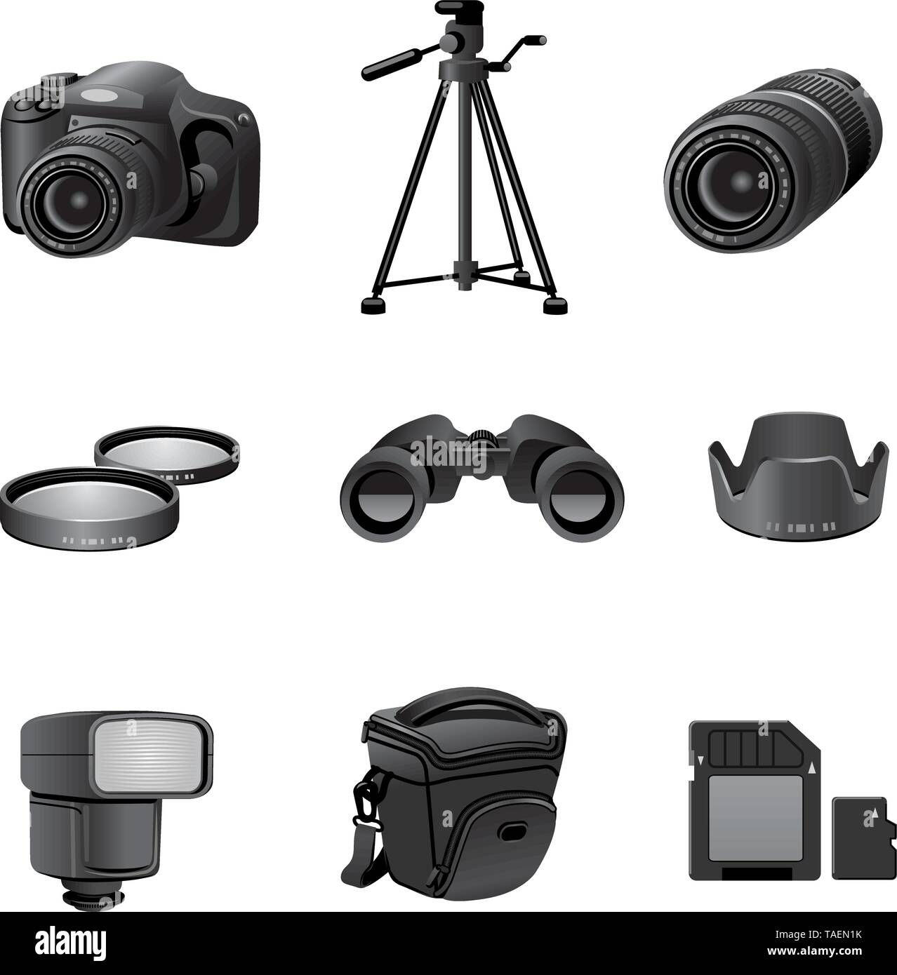 photo devices gray icon set Stock Vector Image & Art - Alamy