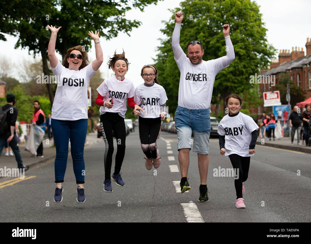 Spice Girls Fans (left to right) Collette King, Cara King, 13, Erin ...