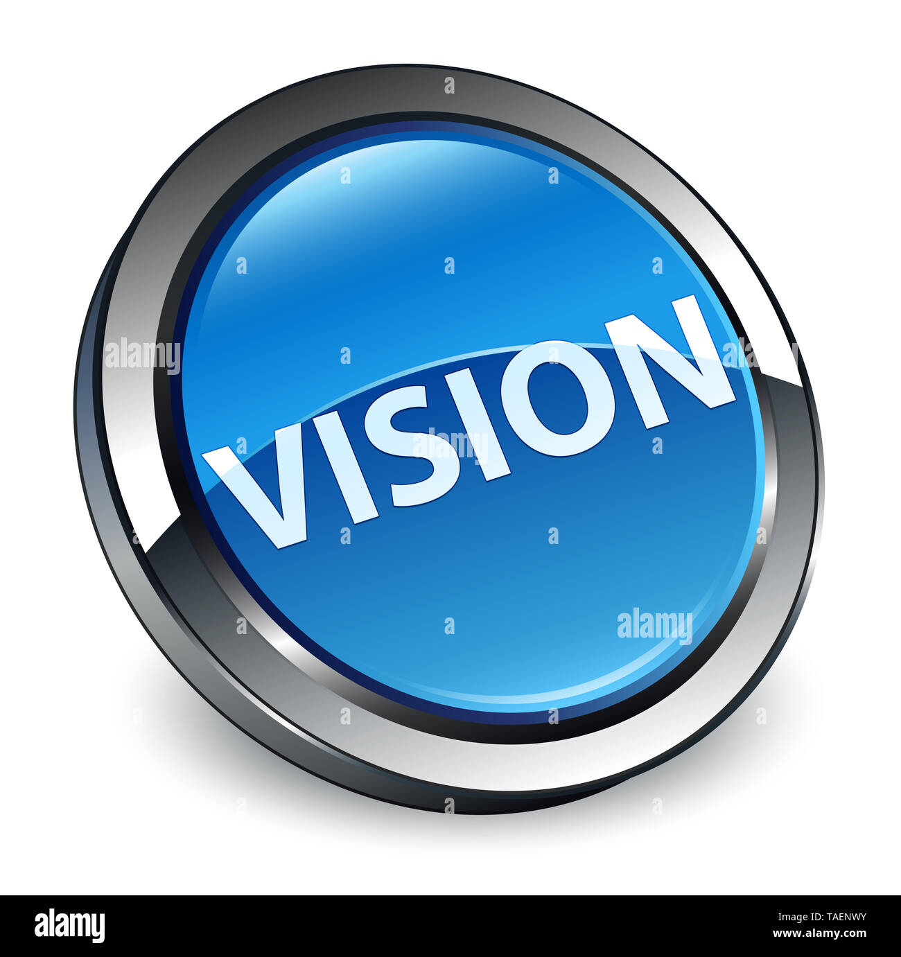 Vision isolated on 3d blue round button abstract illustration Stock ...