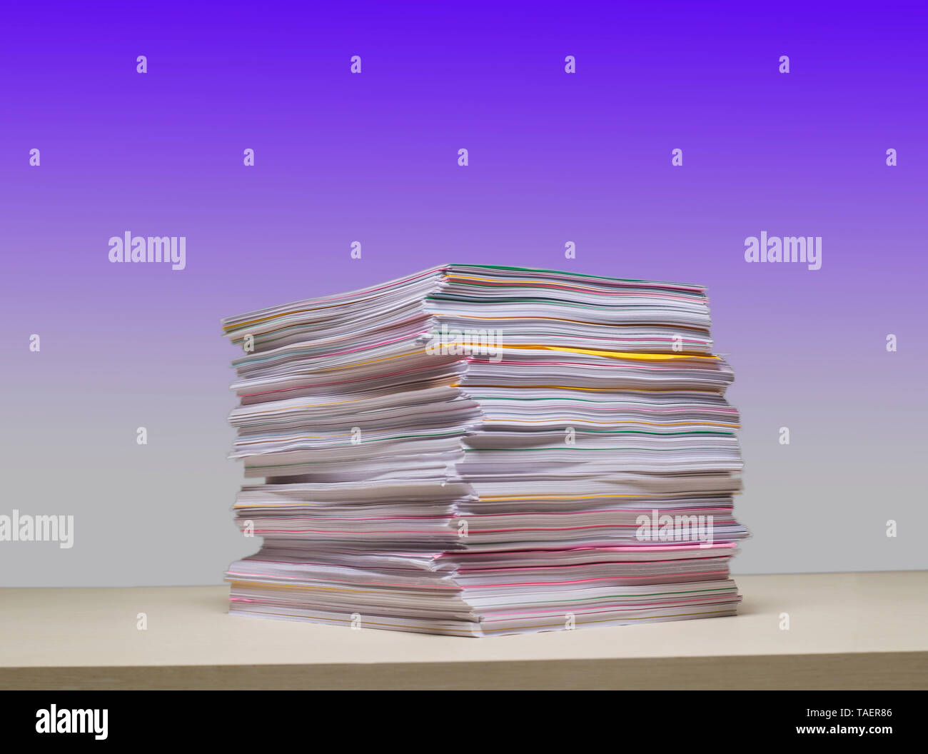 Desk stack papers vintage hi-res stock photography and images - Alamy