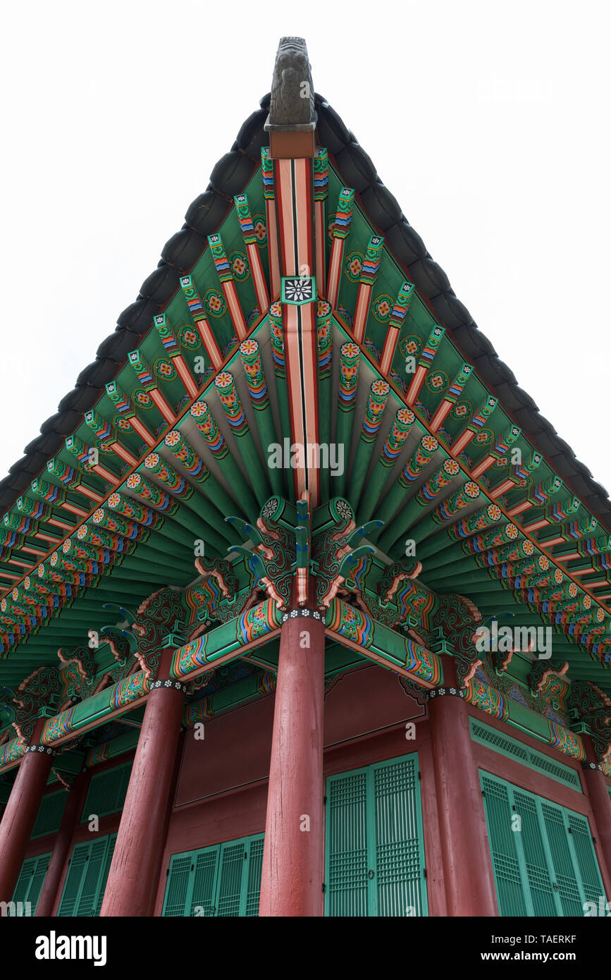 Architectural details of the ceiling of traditional building ...