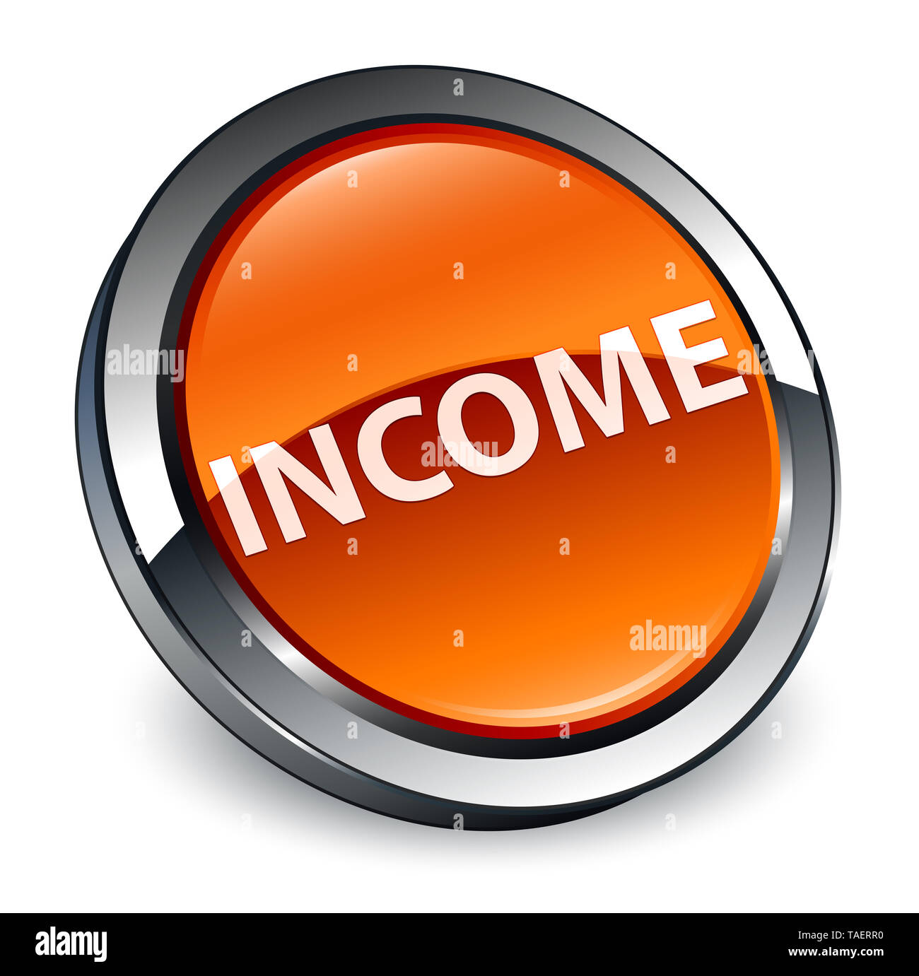 Income isolated on 3d brown round button abstract illustration Stock ...