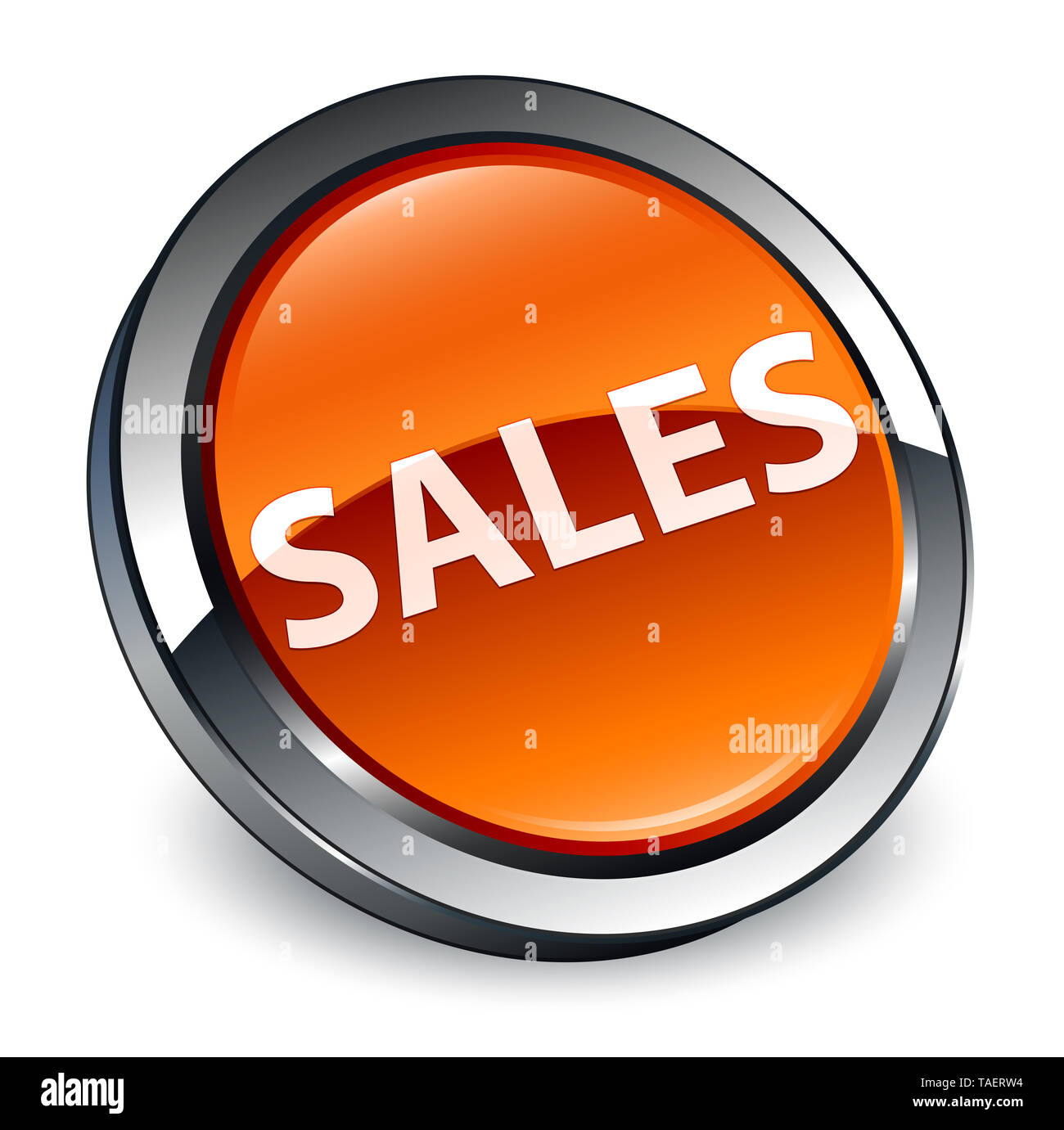 Sales isolated on 3d brown round button abstract illustration Stock ...