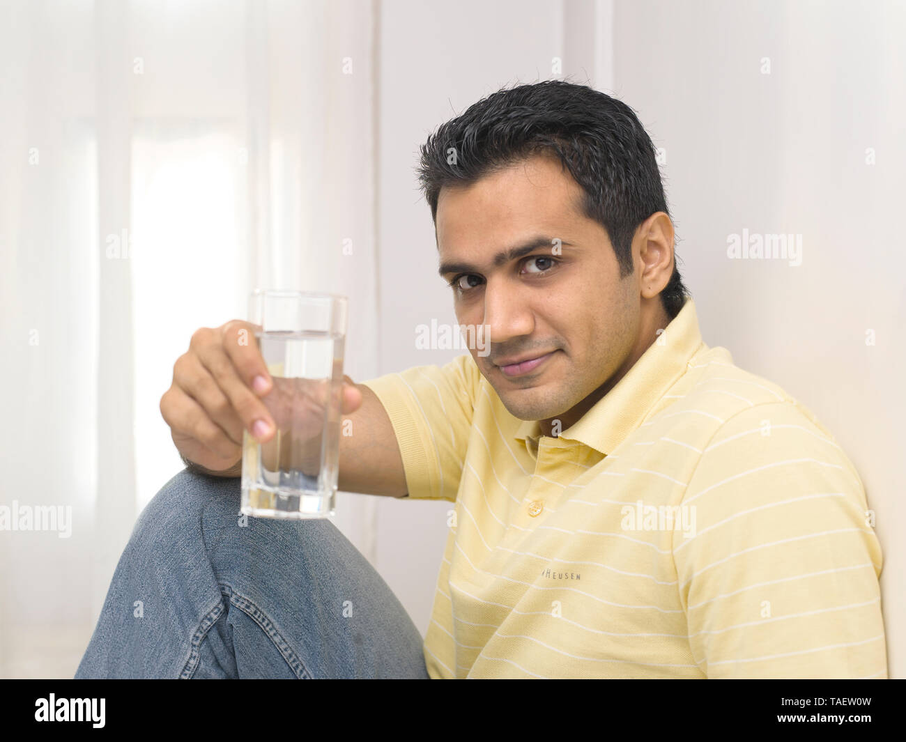 Man drink water vector healthy young hi-res stock photography and images - Alamy