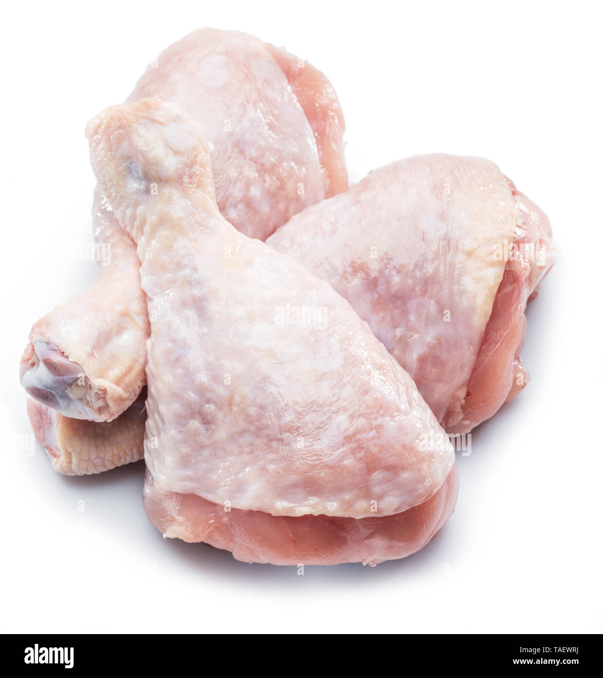 Raw chicken legs isolated on white background Stock Photo - Alamy