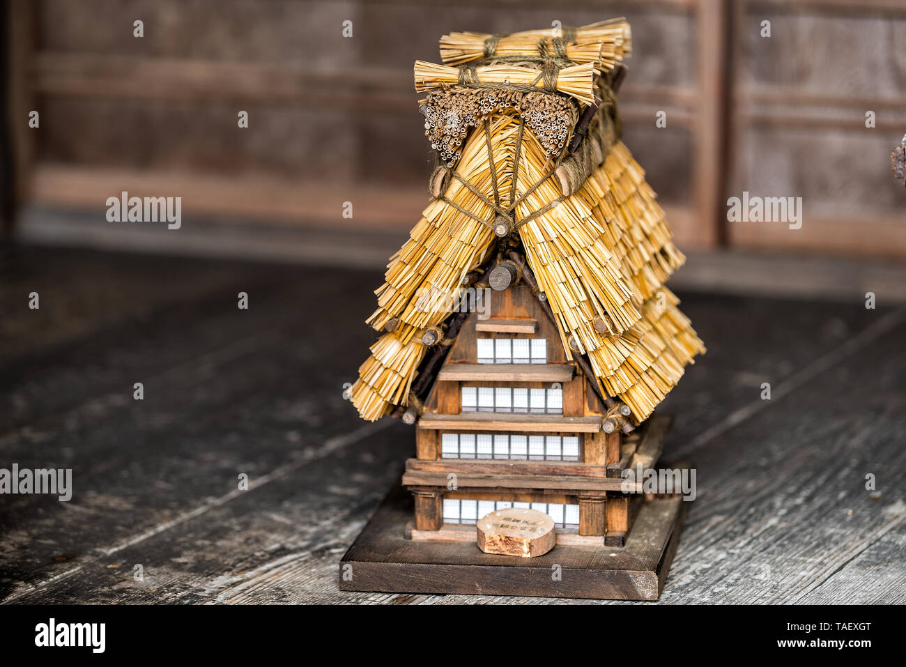 Takayama, Japan - April 6, 2019: Wooden house building art craft in ...