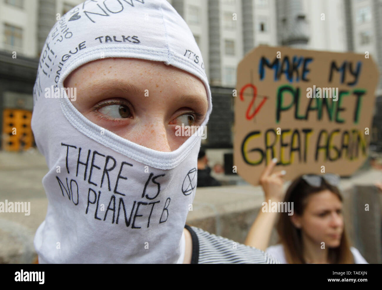 Demonstrators are seen attending the Global Strike For Future march ...