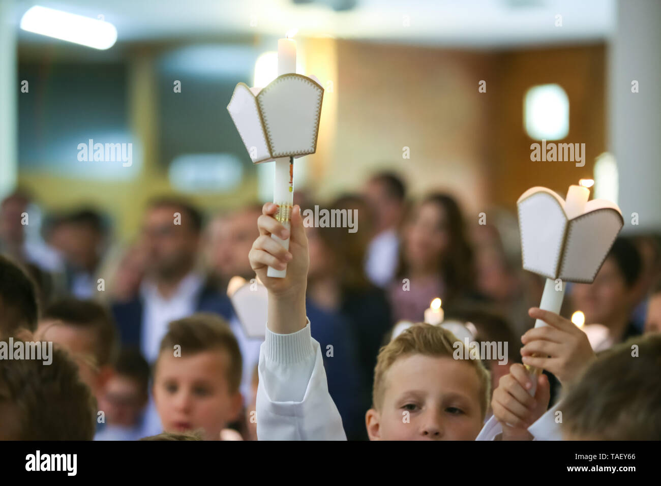 Boy with first communion dress hi-res stock photography and images - Alamy
