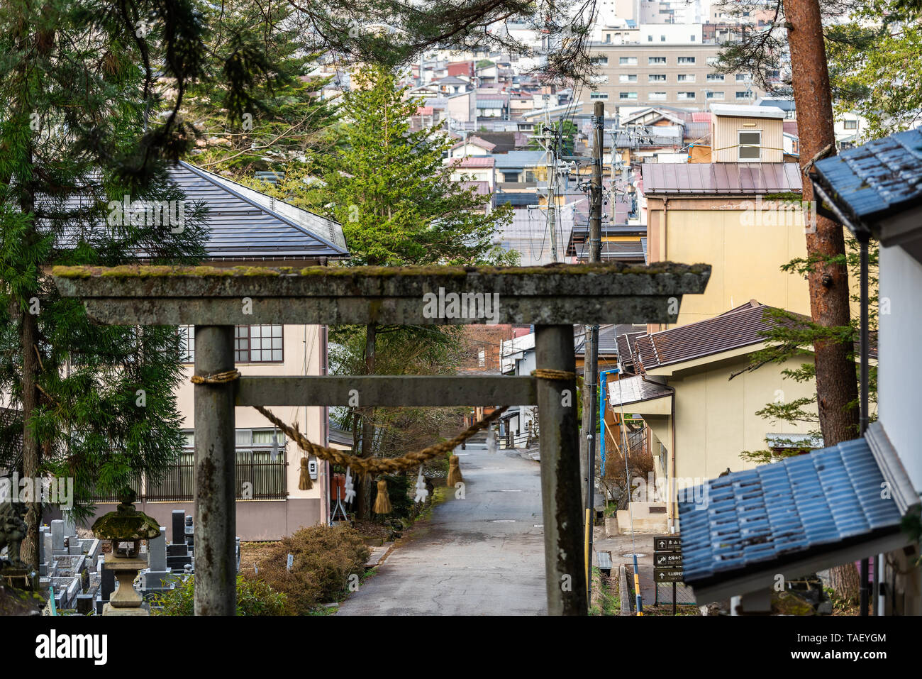 Takayama, Japan - April 9, 2019: Higashiyama walking course in ...