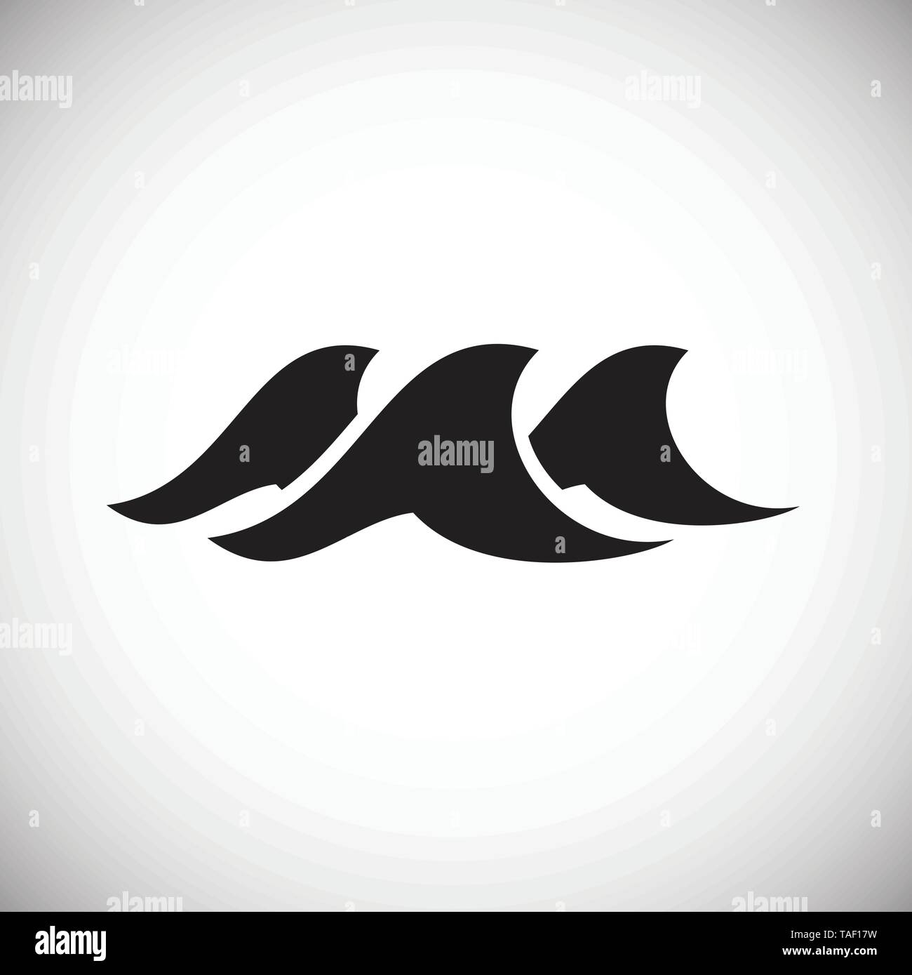 Waves icon on background for graphic and web design. Simple vector sign ...