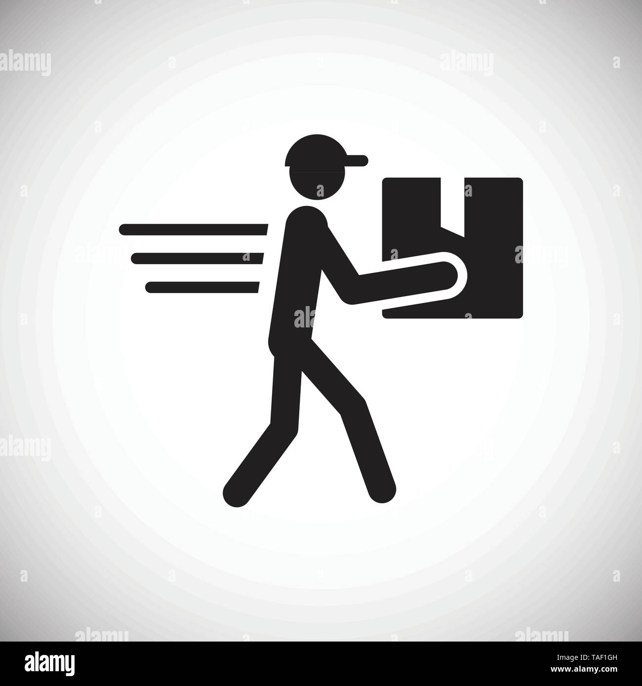 Delivery related icon on background for graphic and web design. Simple ...