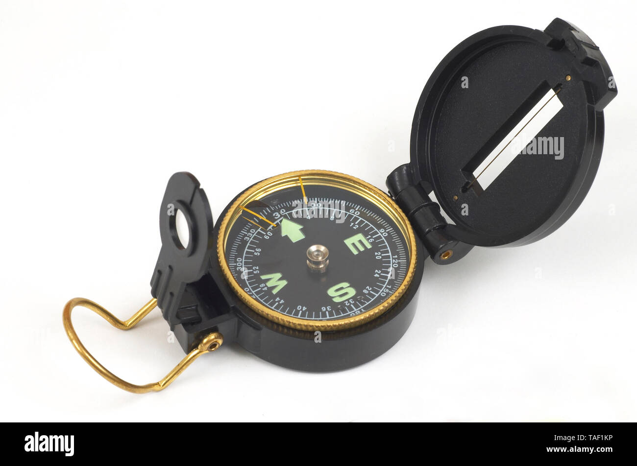 modern compass on white background Stock Photo - Alamy