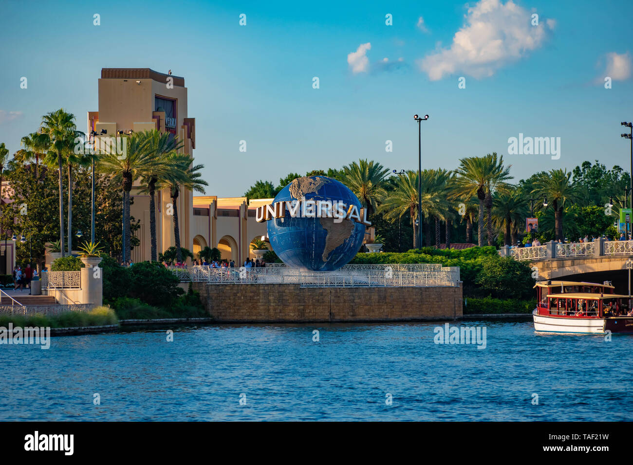 Orlando, Florida. May 21, 2019. Panoramic view of Universal Studios ...