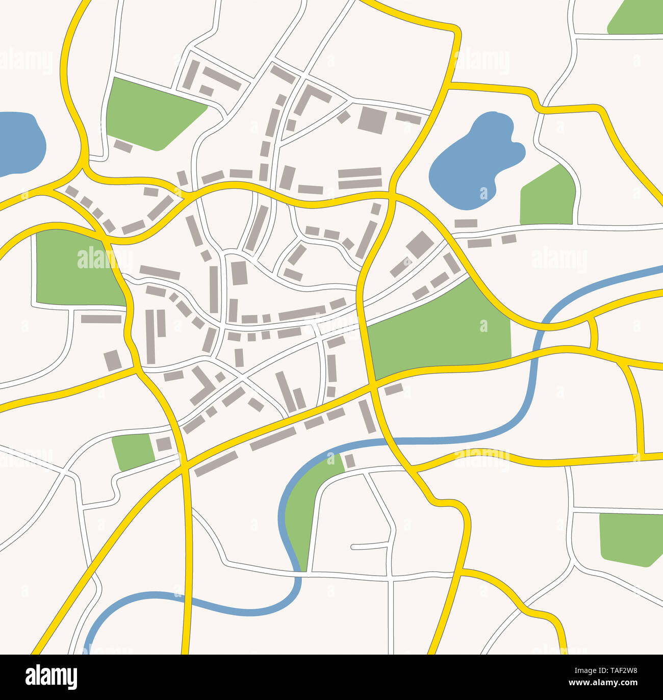 A generic city map illustration Stock Photo - Alamy