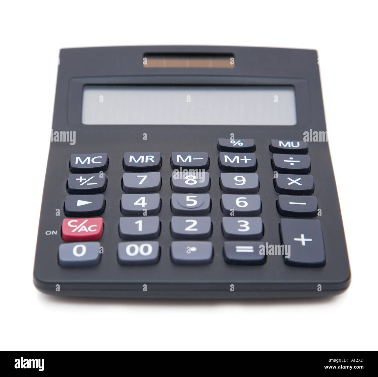 electronic calculator close up on white background Stock Photo - Alamy