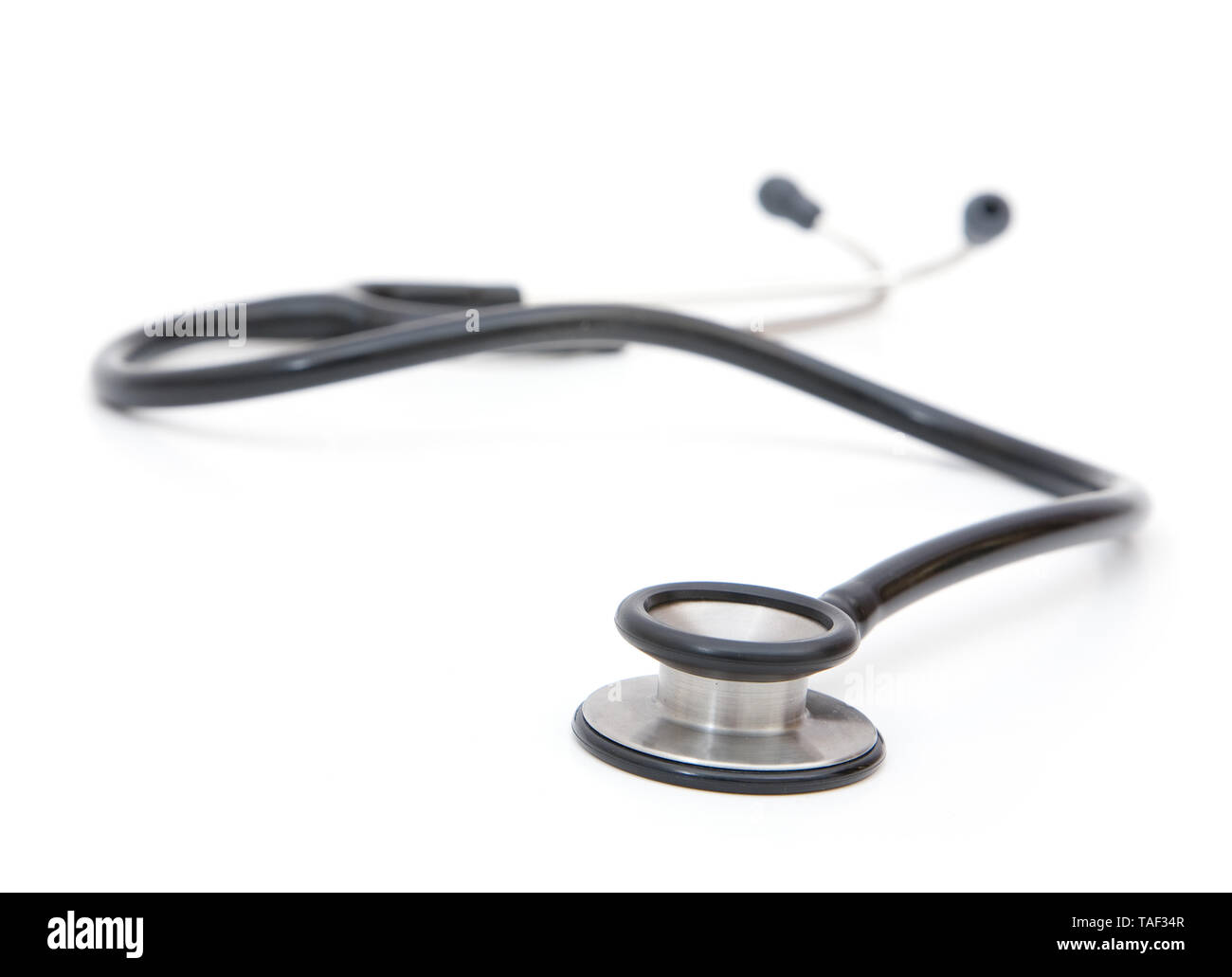 modern stethoscope close up on white background, shallow dof Stock ...