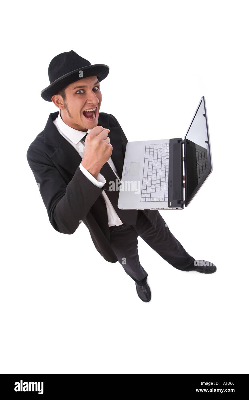 Laptop and angry Cut Out Stock Images & Pictures - Alamy