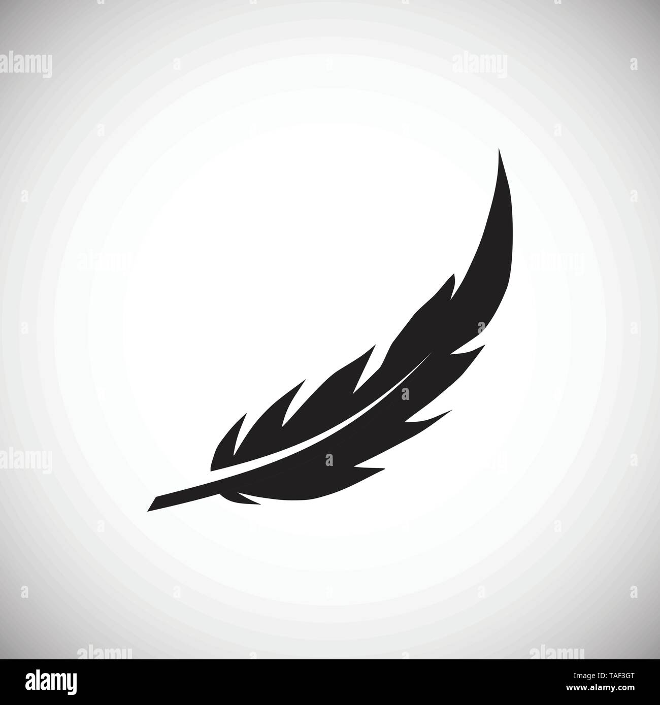 Feather icon on background for graphic and web design. Simple vector ...