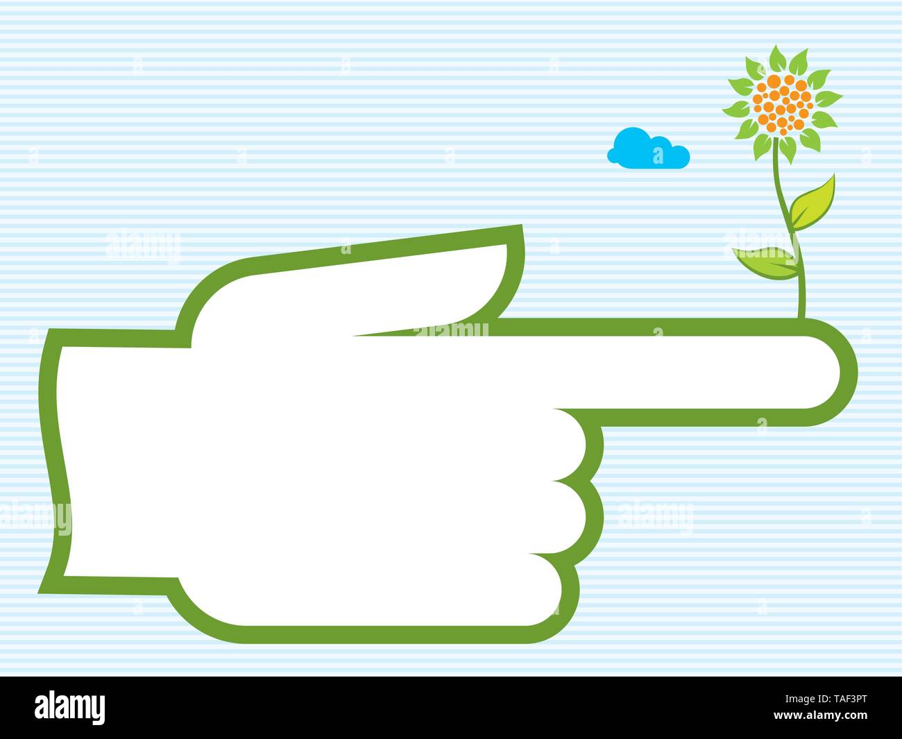 Vector illustration. Metaphor of hand giving life Stock Vector Image ...