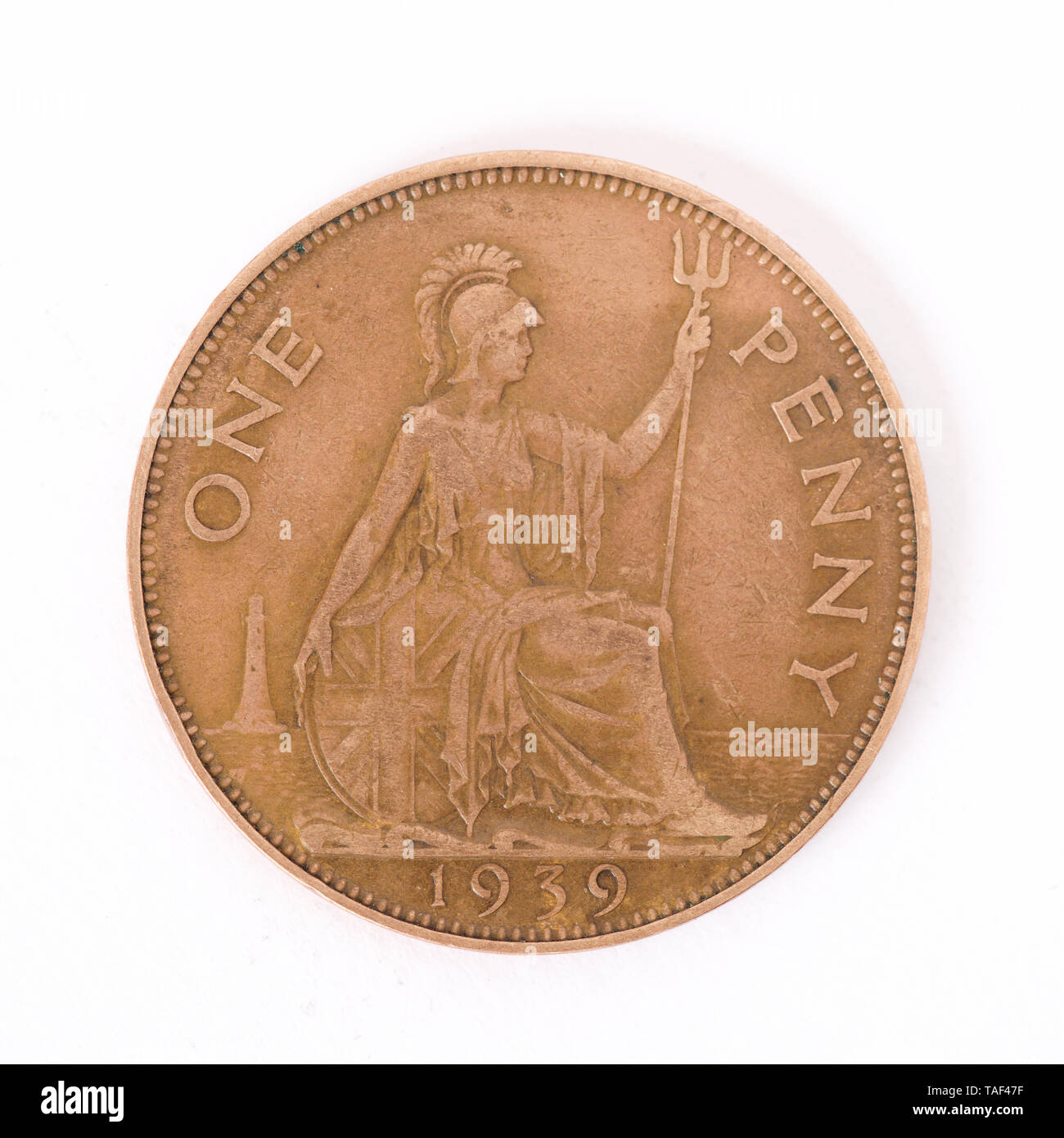 United Kingdom One Penny coin - 1939 Stock Photo - Alamy
