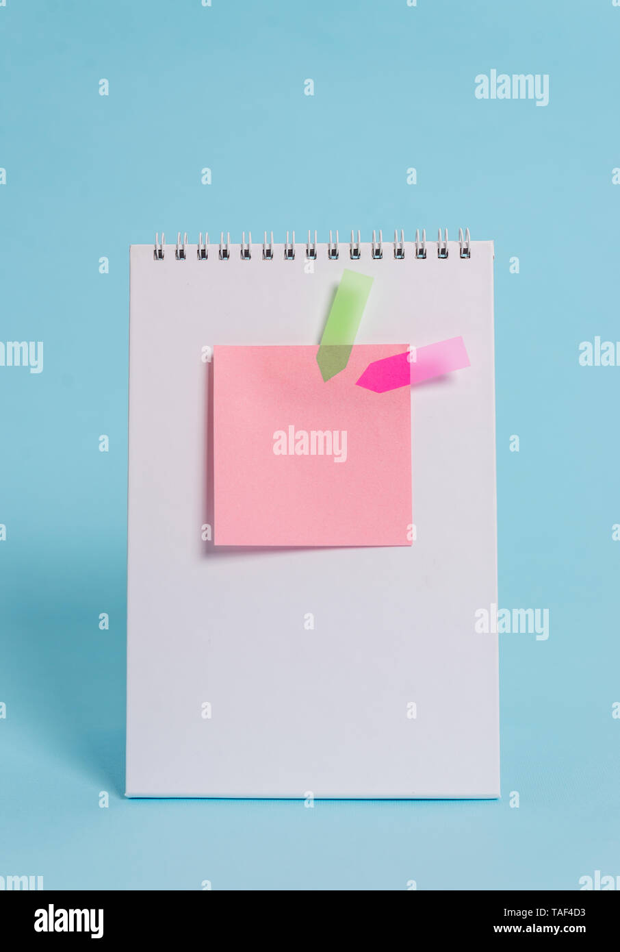 Standing spiral blank notebook sticky note banners cool pastel ...