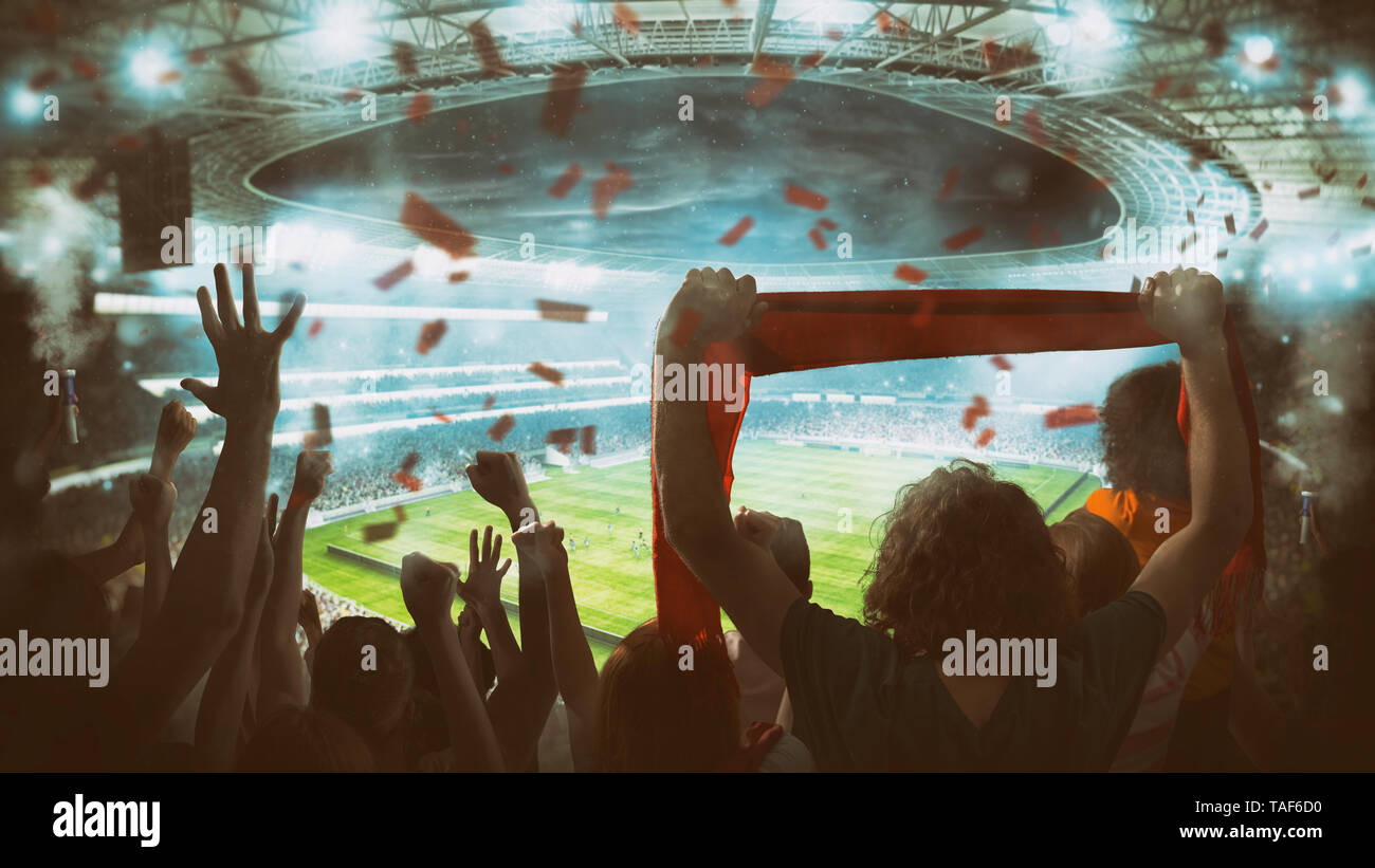 Stadium fans chorus hi-res stock photography and images - Alamy