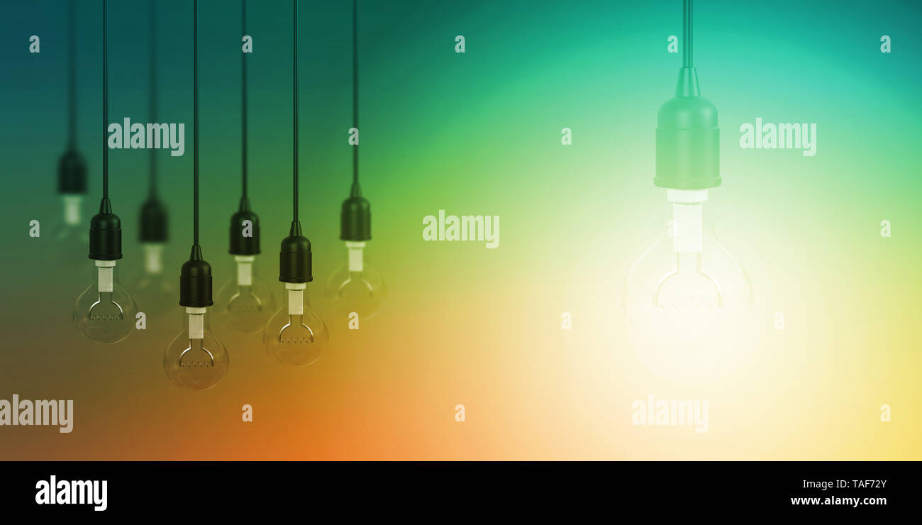 Perfect Solution with Lightbulb Switched On as a Concept Stock Photo ...