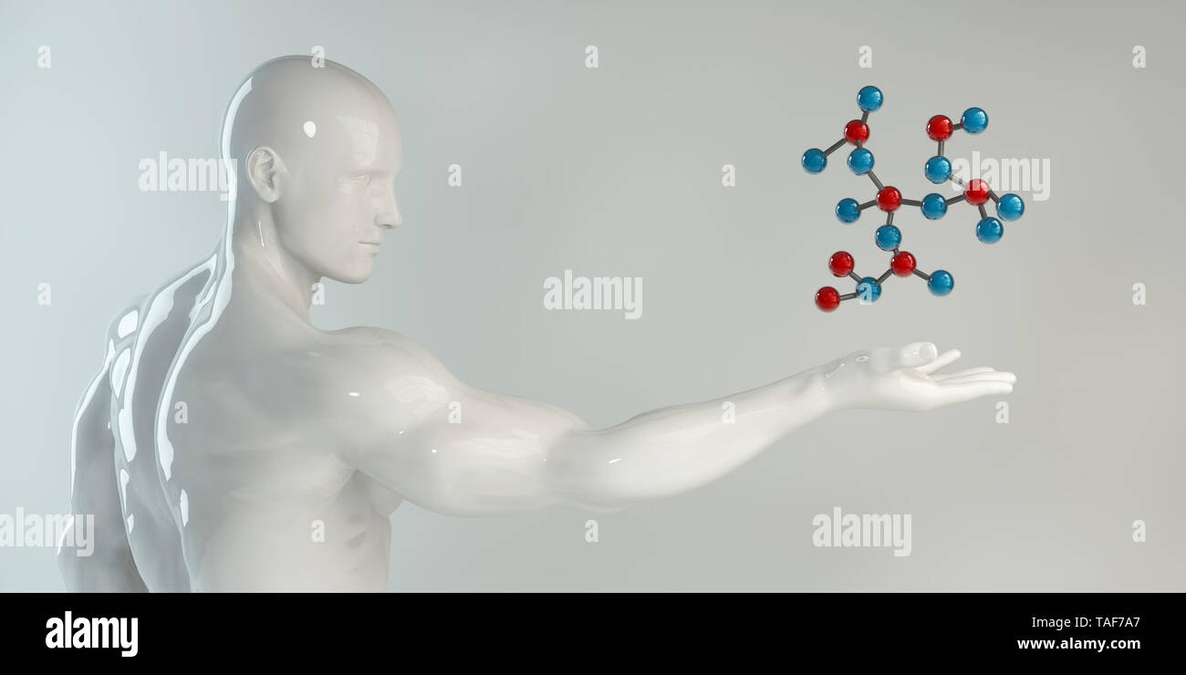 Man Holding Molecule Science Research and Development Stock Photo - Alamy
