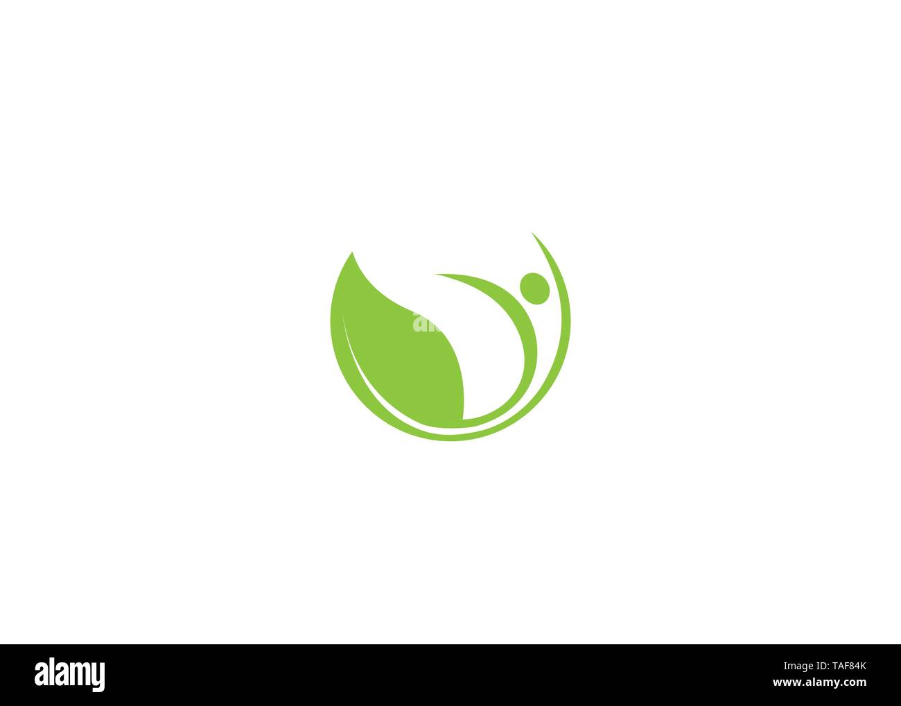 Creative Leaf Happy Body Logo Symbol Vector Illustration Stock Vector ...