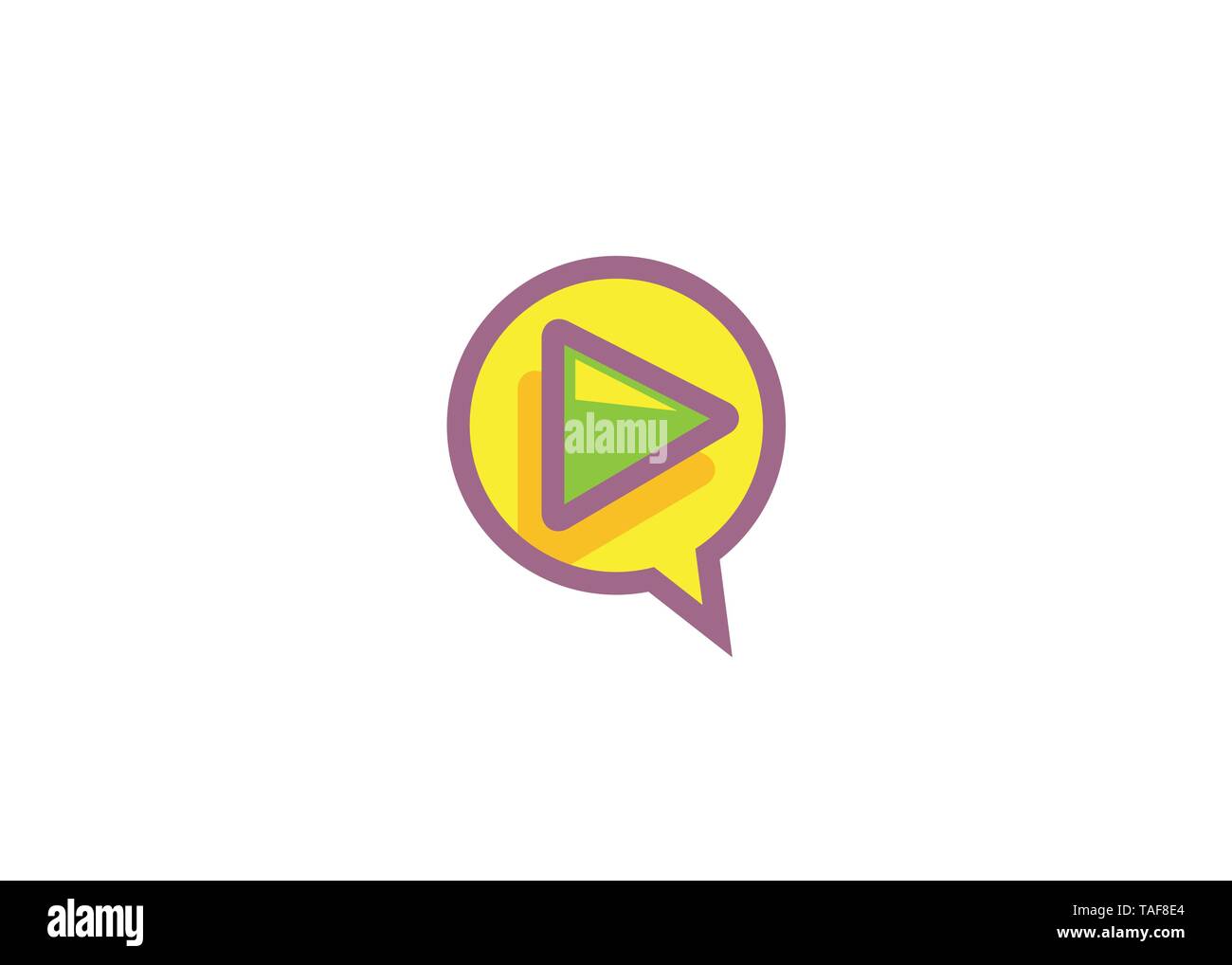 Creative Circle Play Symbol Logo Vector Design Symbol Icon Illustration ...