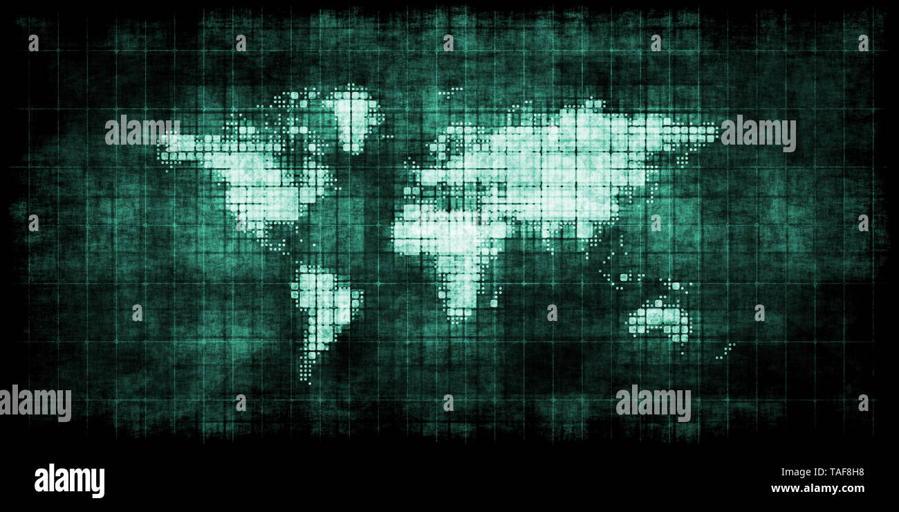 Global markets map hi-res stock photography and images - Alamy