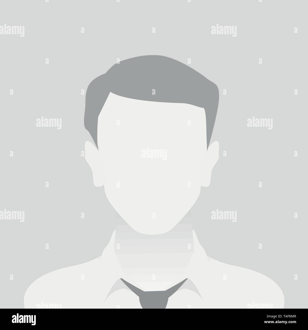 Person gray photo placeholder man in a shirt on gray background Stock ...