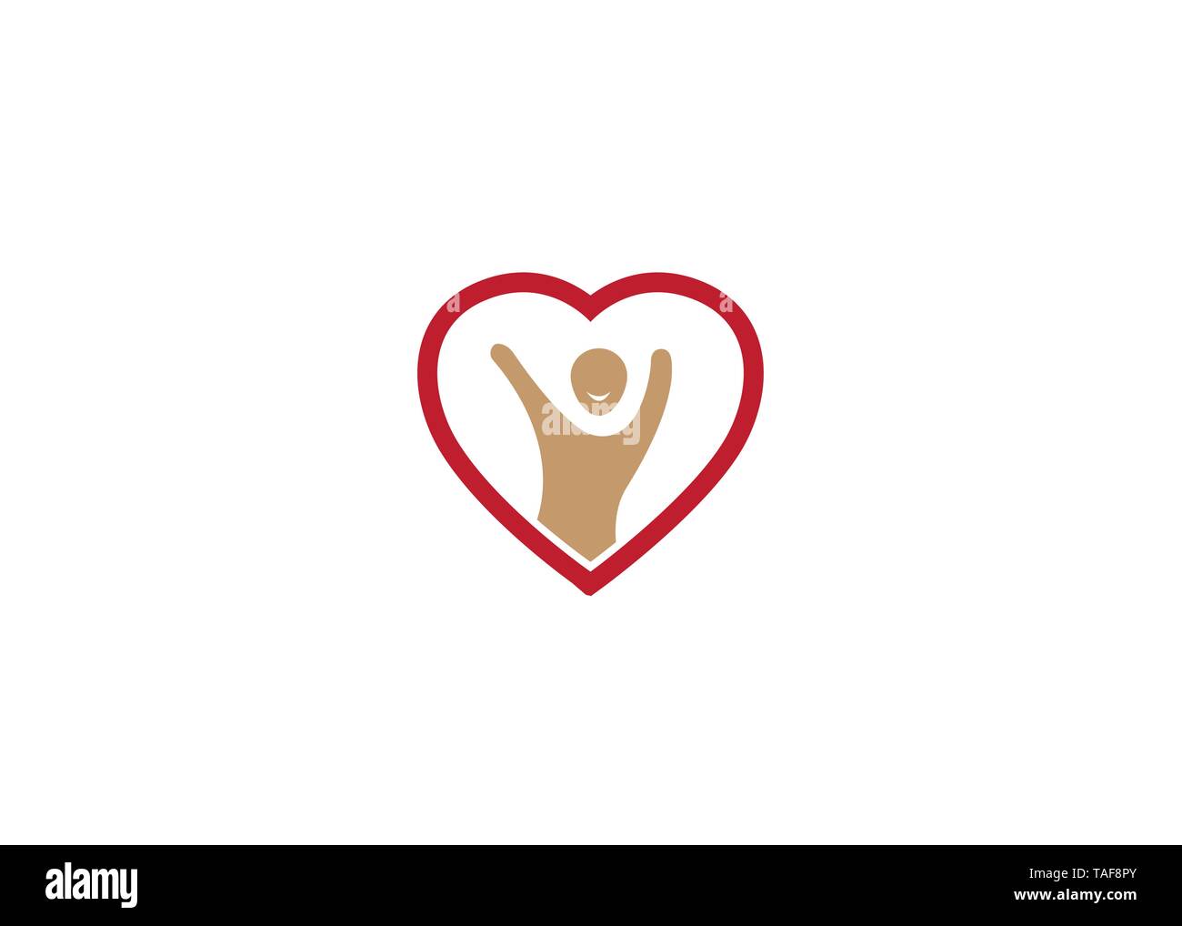 Creative Heart Happy Person Logo Vector Design Symbol Icon Illustration ...