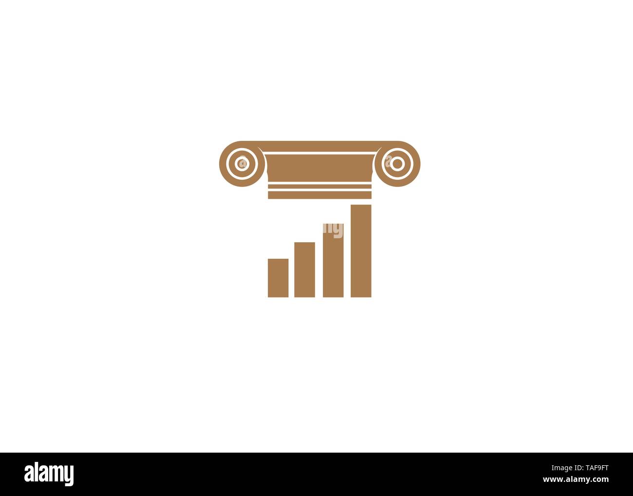 Creative Law Pillar Building Logo Symbol Vector Design Icon ...