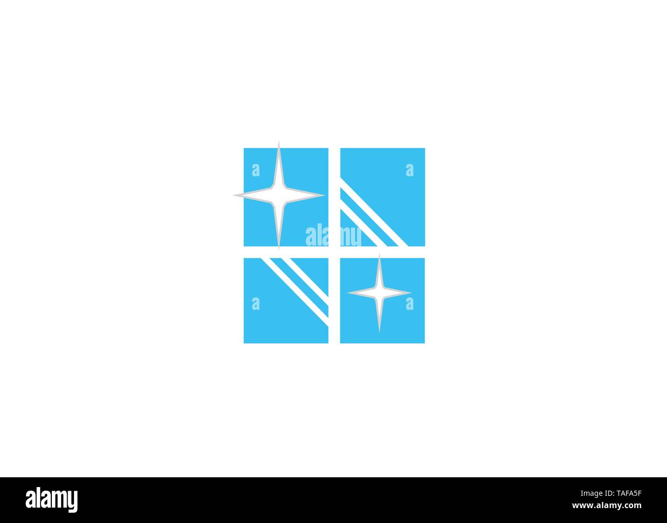 Creative Blue Clean Window Symbol Vector Illustration Stock Vector ...