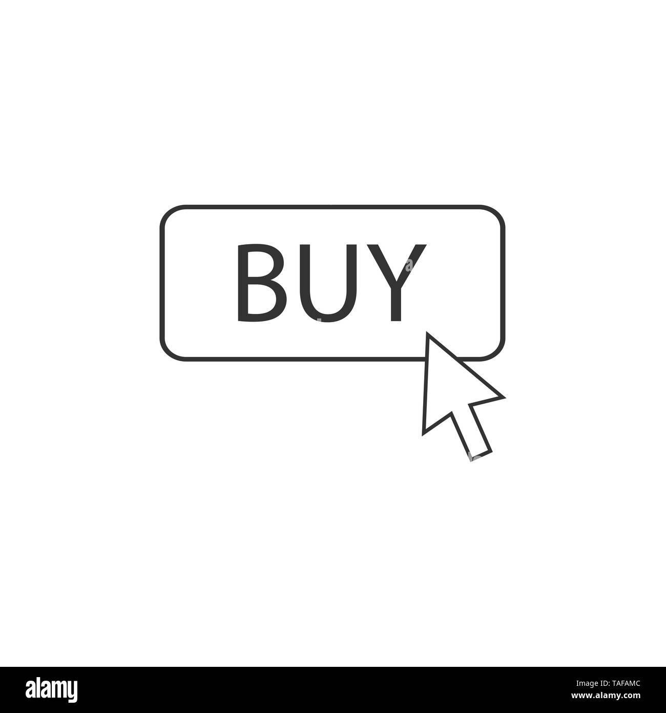 Vector illustration, Buy now button, click, website element Vector ...