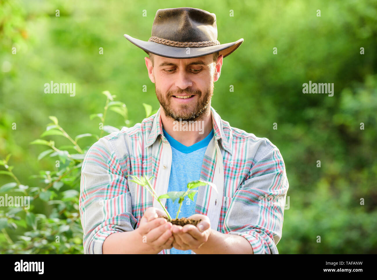 Eco farm worker. Earth day. farming and agriculture cultivation ...