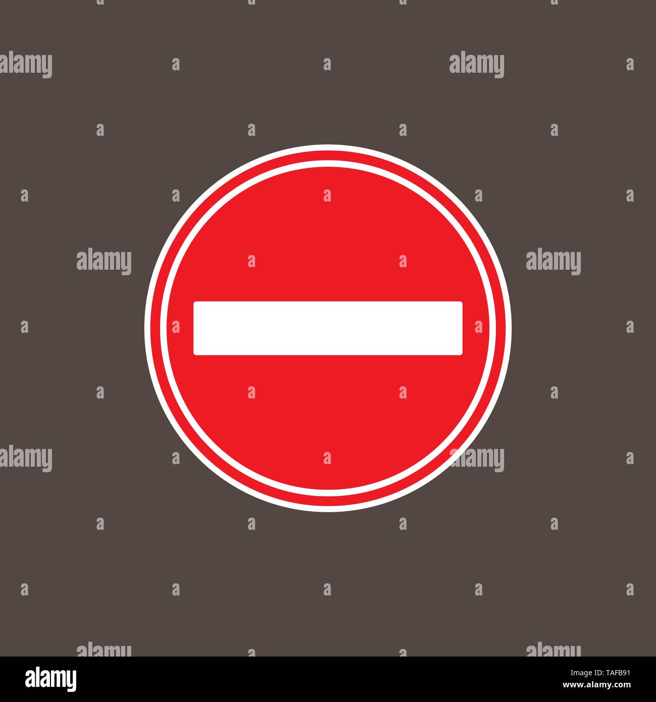 No entry sign. Vector illustration, flat design Stock Vector Image ...