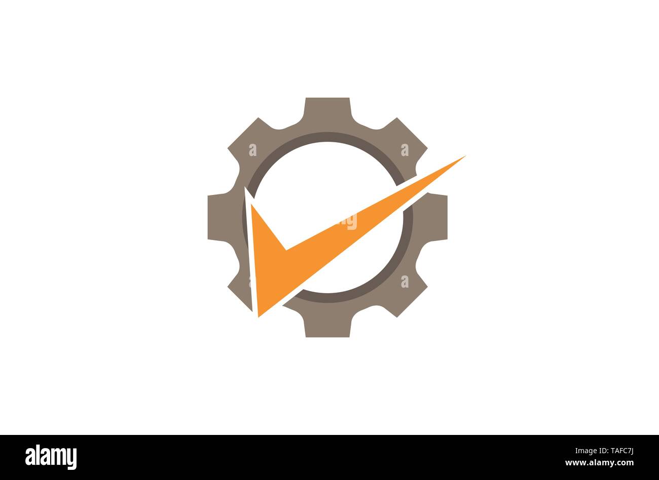 Gear check mark Stock Vector Images - Alamy