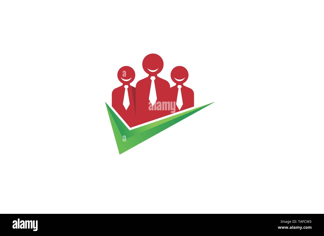 Creative Three People Check Logo Design Illustration Stock Vector Image ...