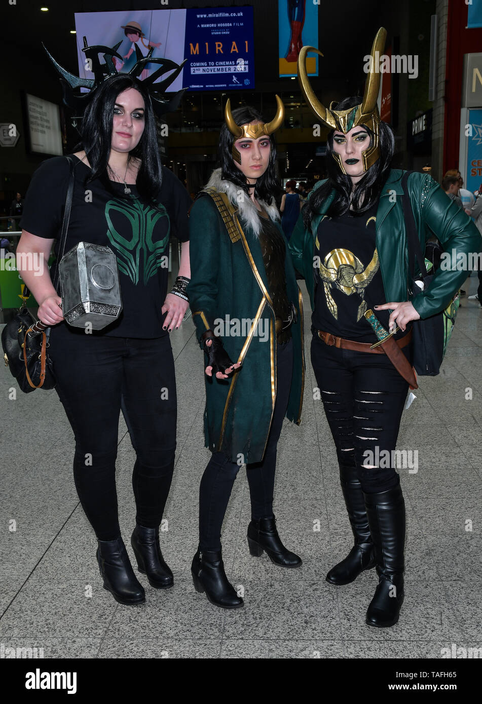London, UK. 24th May, 2019. Cosplay fans came to London on May 24, 2019 ...