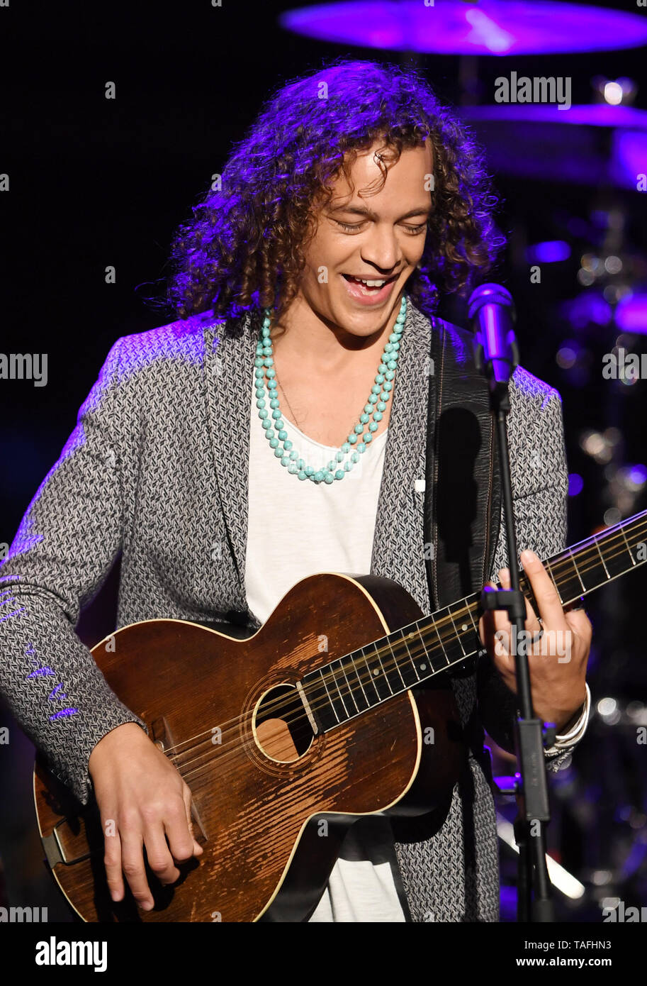 Munich, Germany. 24th May, 2019. The musician Buck Roger performs with ...