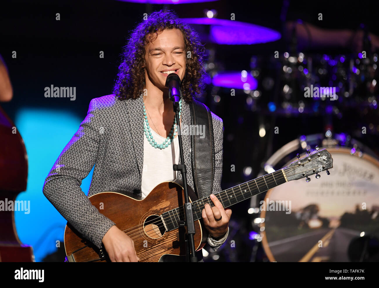 Munich, Germany. 24th May, 2019. The musician Buck Roger performs with ...