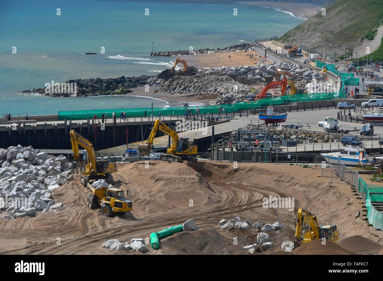 Rock armour beach hi-res stock photography and images - Alamy